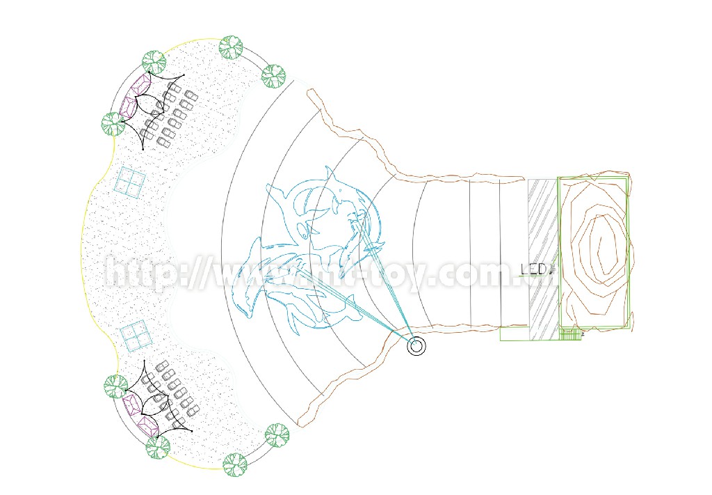 Pneumatic wave pool machine