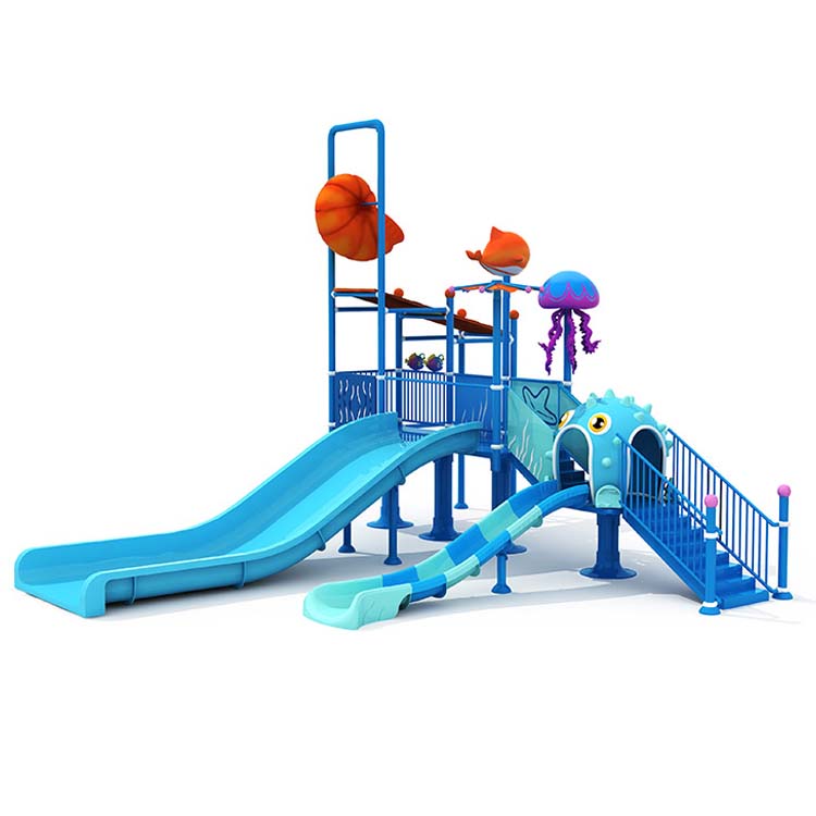 The Customized Small Water House With Pirate Ship Water Slides and ...